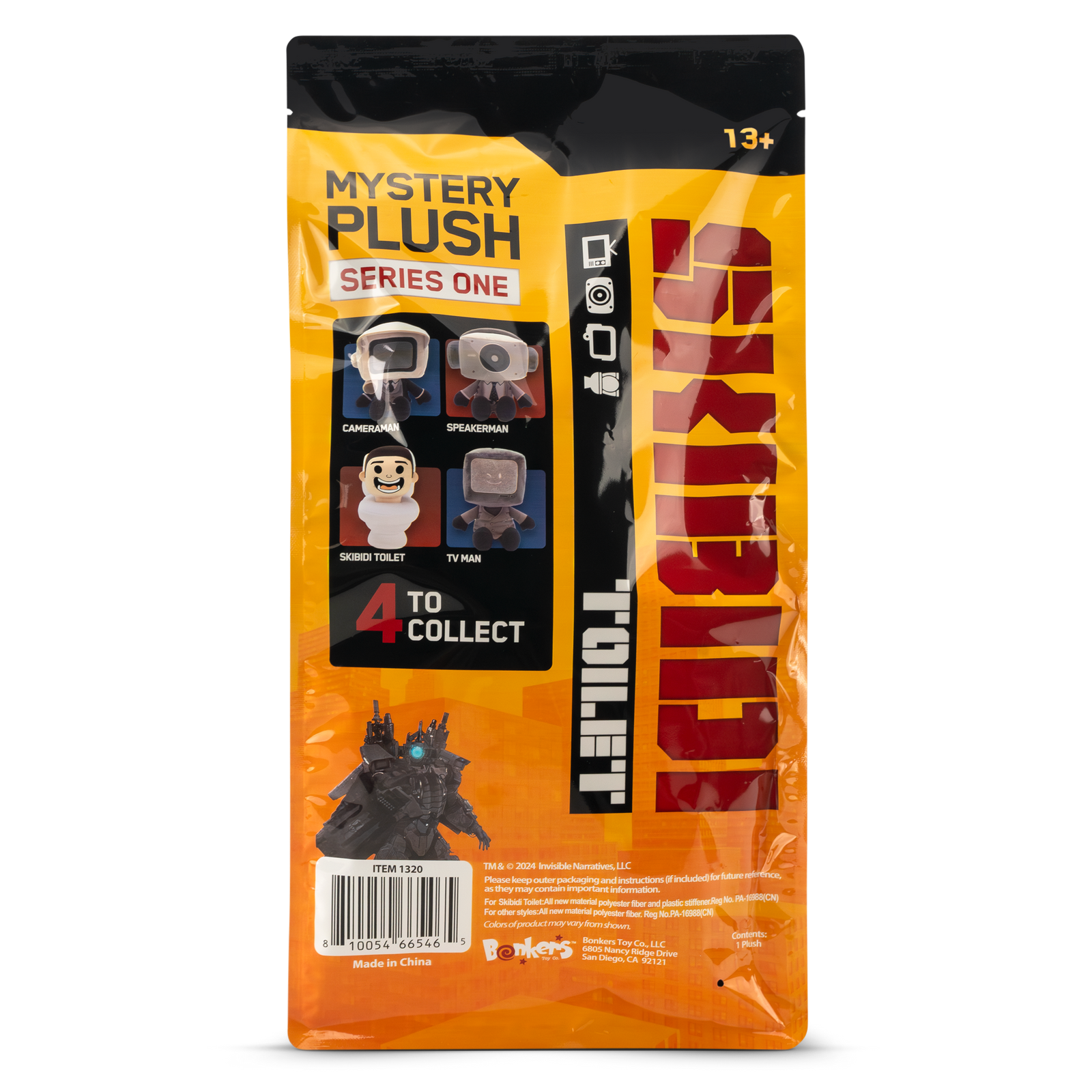 Skibidi Toilet Mystery Plush